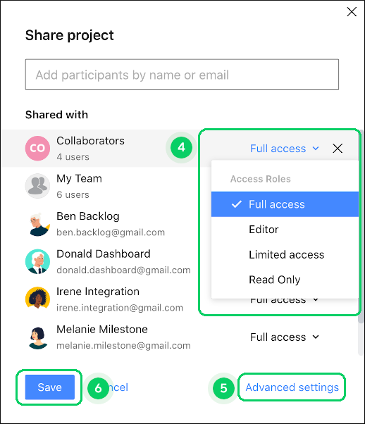 Sharing and Unsharing Projects – Wrike Help Center