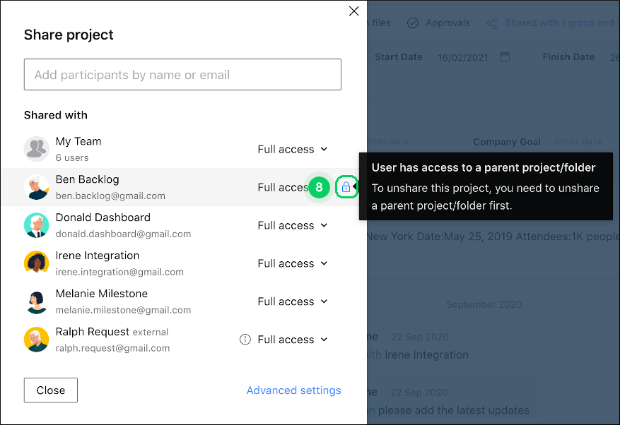 Sharing and Unsharing Projects – Wrike Help Center