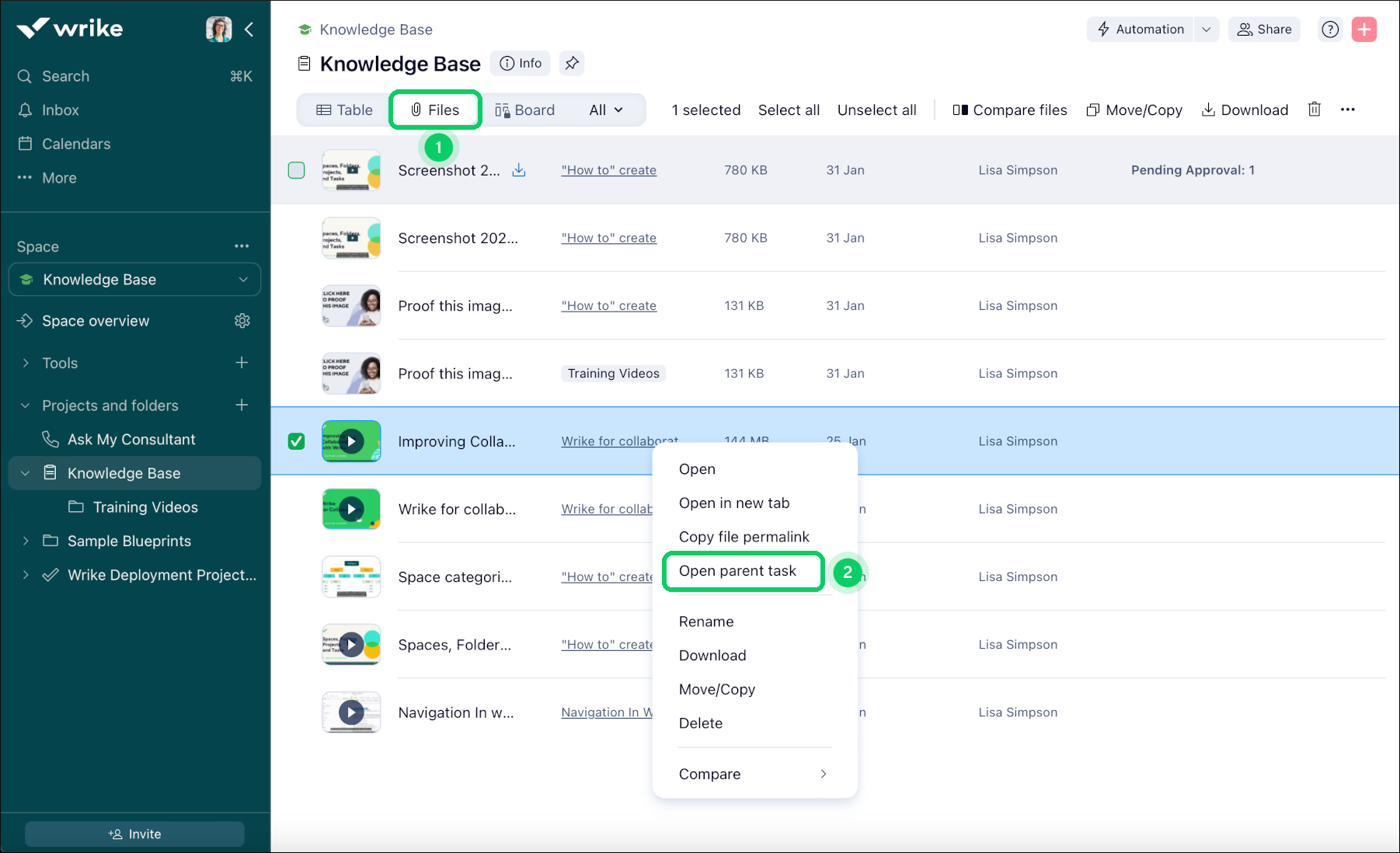 Using Files View – Wrike Help Center