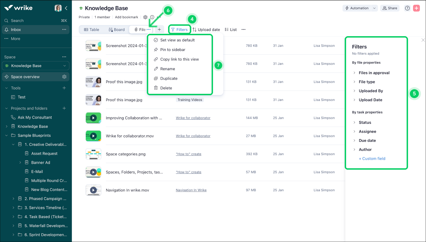 Files View in Wrike – Wrike Help Center