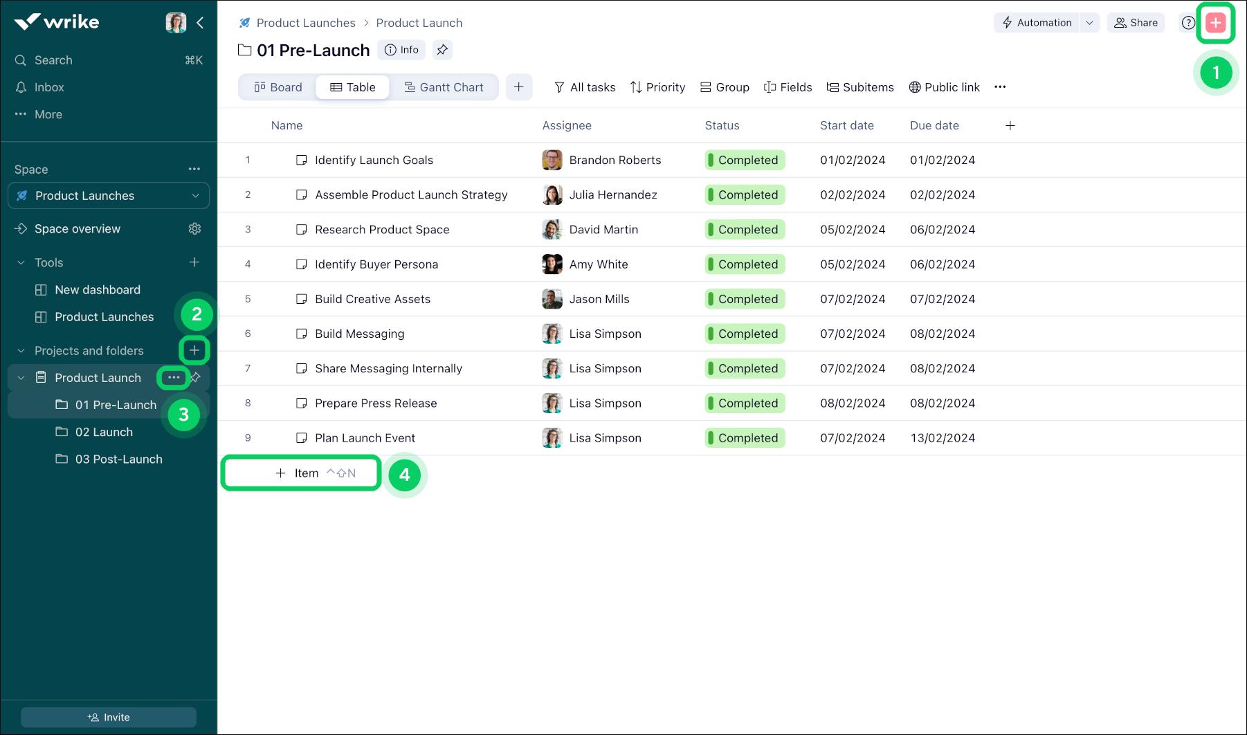 Creating Projects – Wrike Help Center