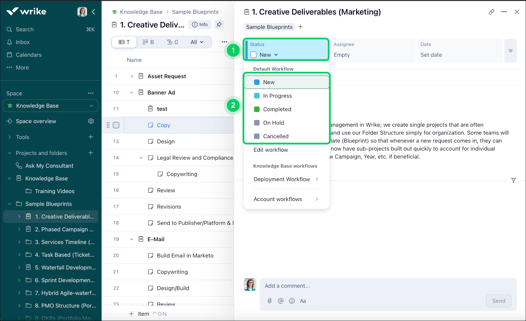 Project Status – Wrike Help Center