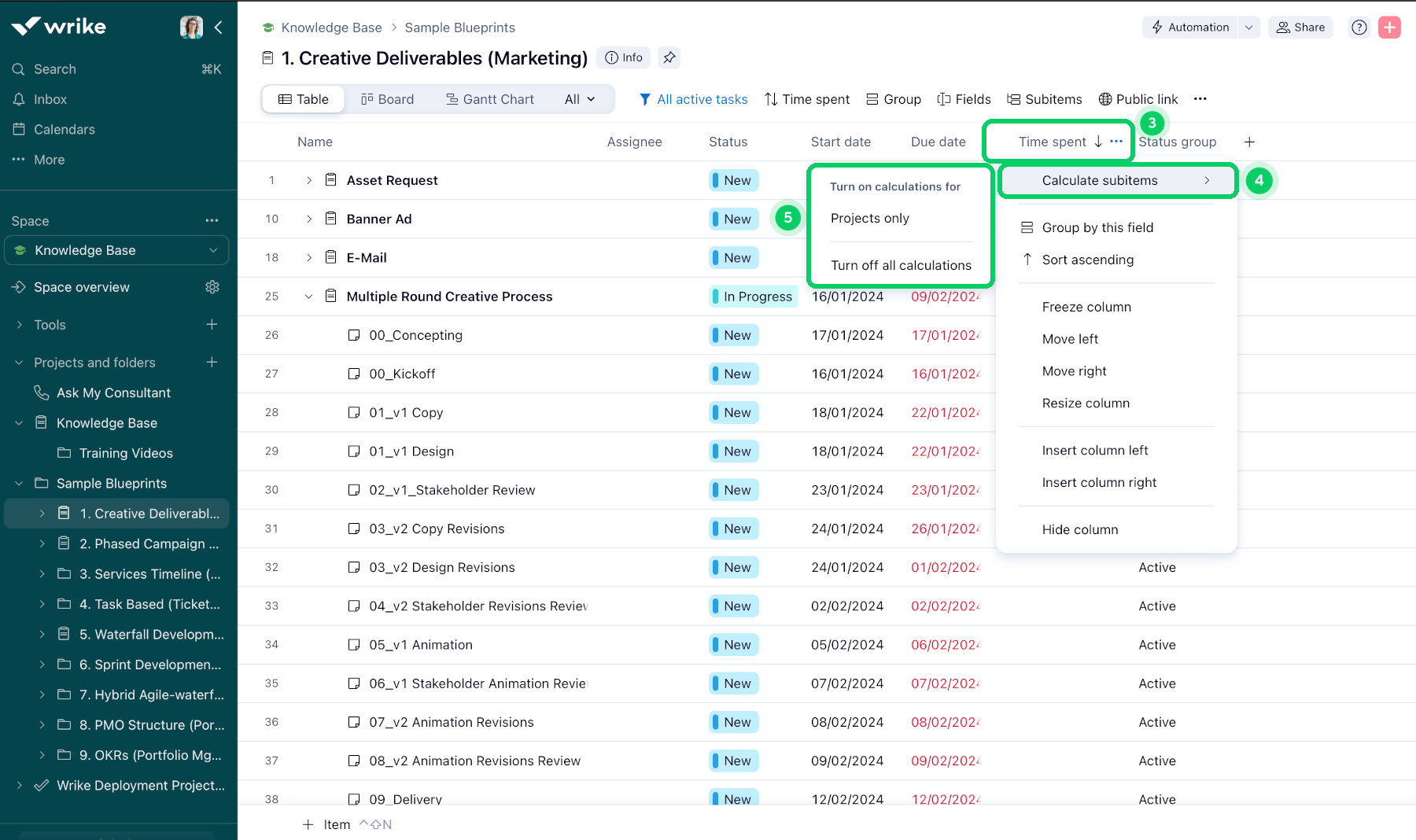 Calculating Time Spent on Projects – Wrike Help Center