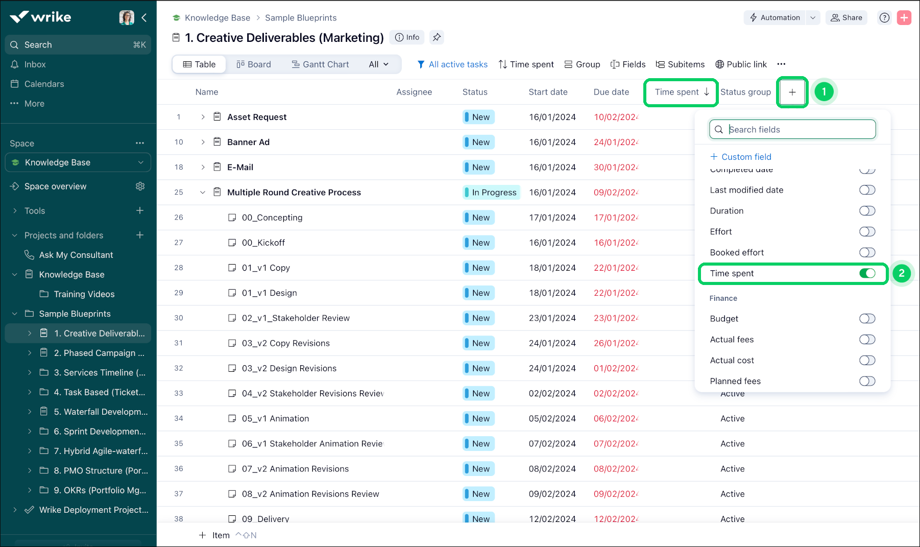Calculating Time Spent on Projects – Wrike Help Center