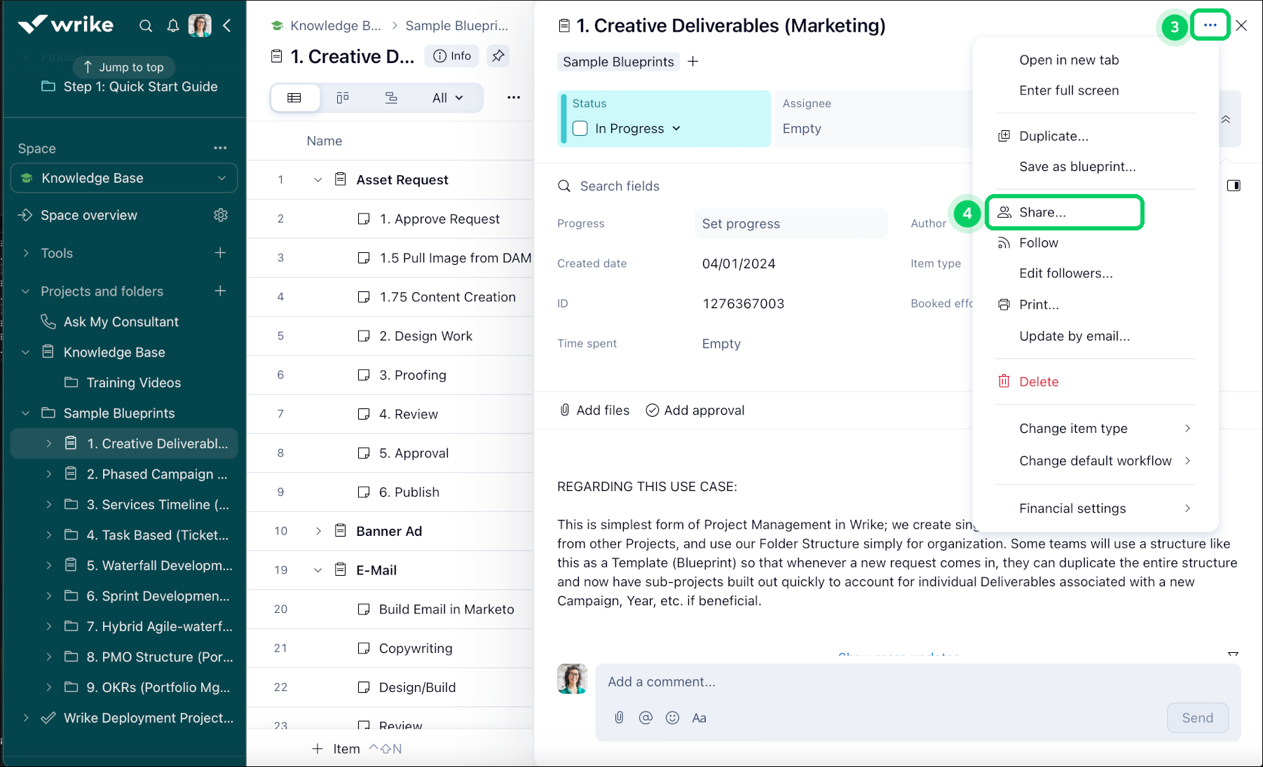 Sharing and Unsharing Projects – Wrike Help Center