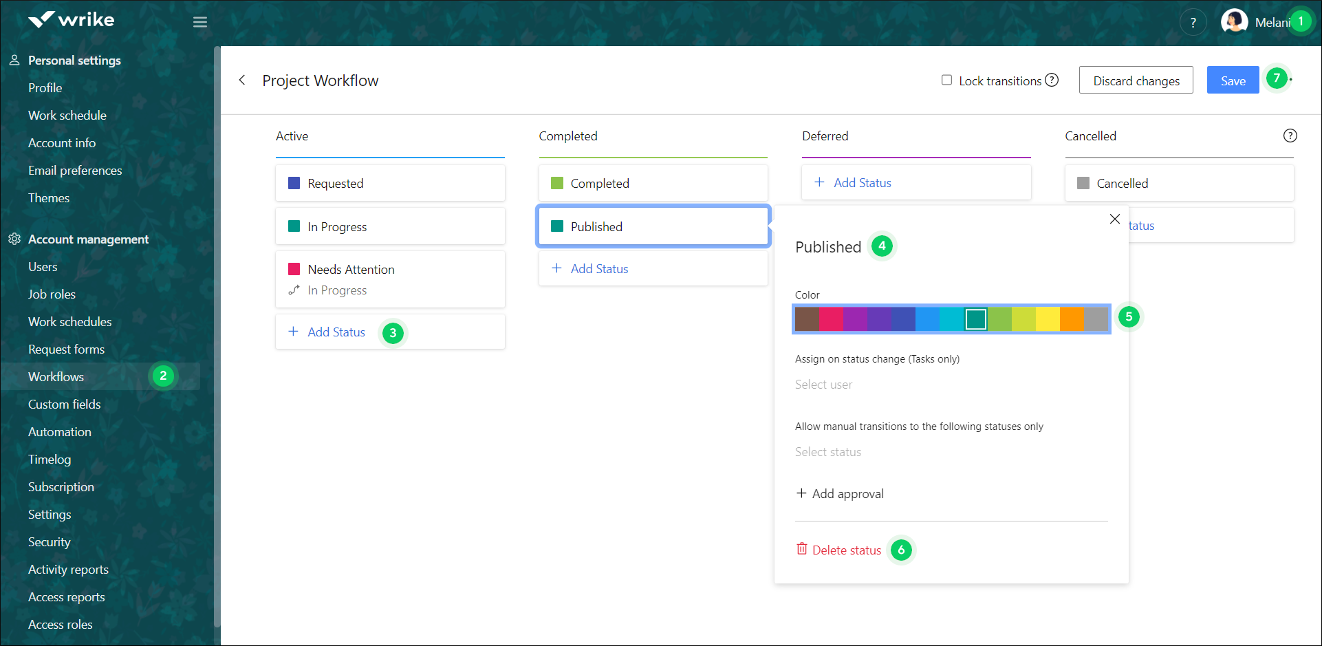 Editing Custom Workflows – Wrike Help Center
