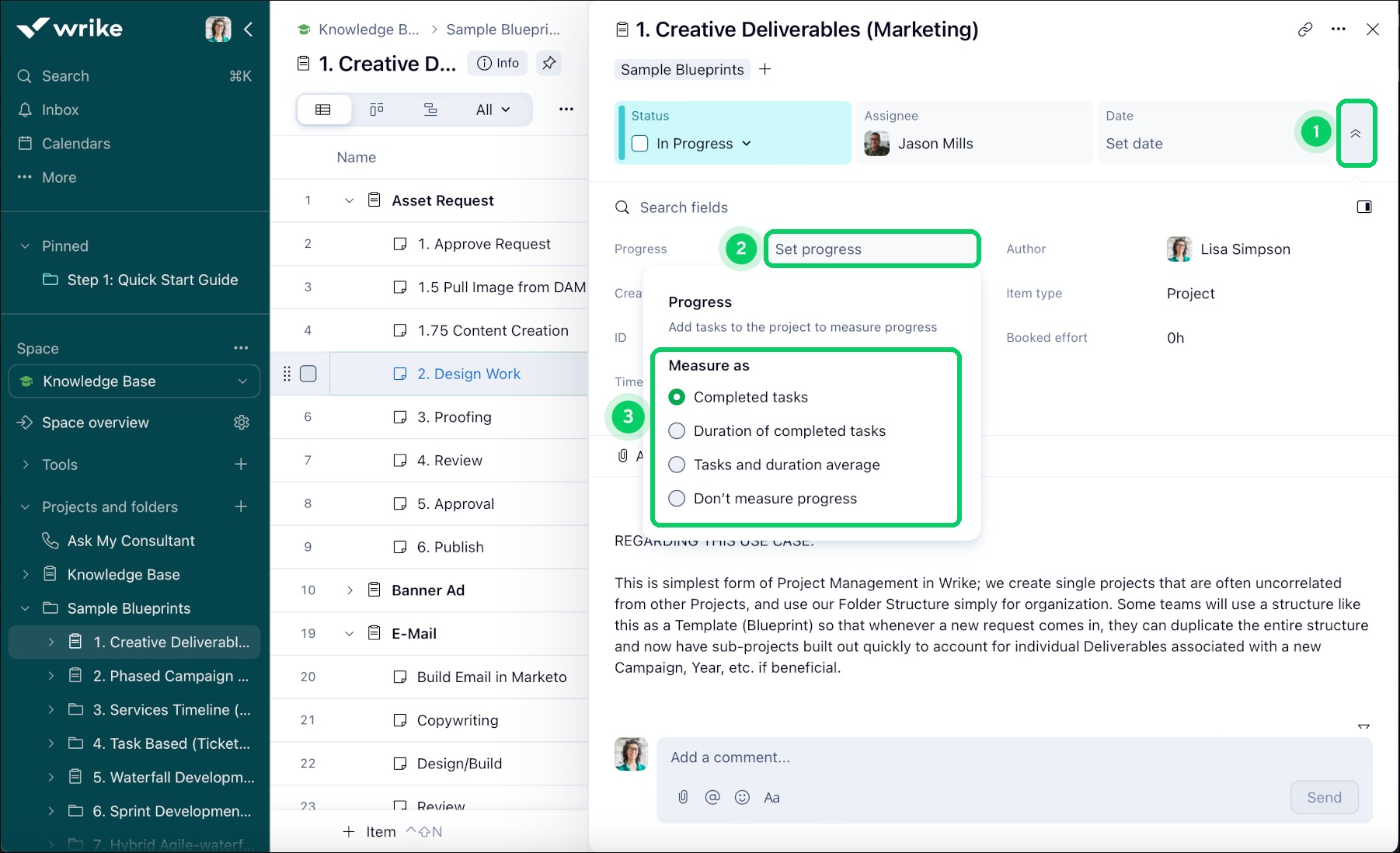 Project Progress Metrics – Wrike Help Center