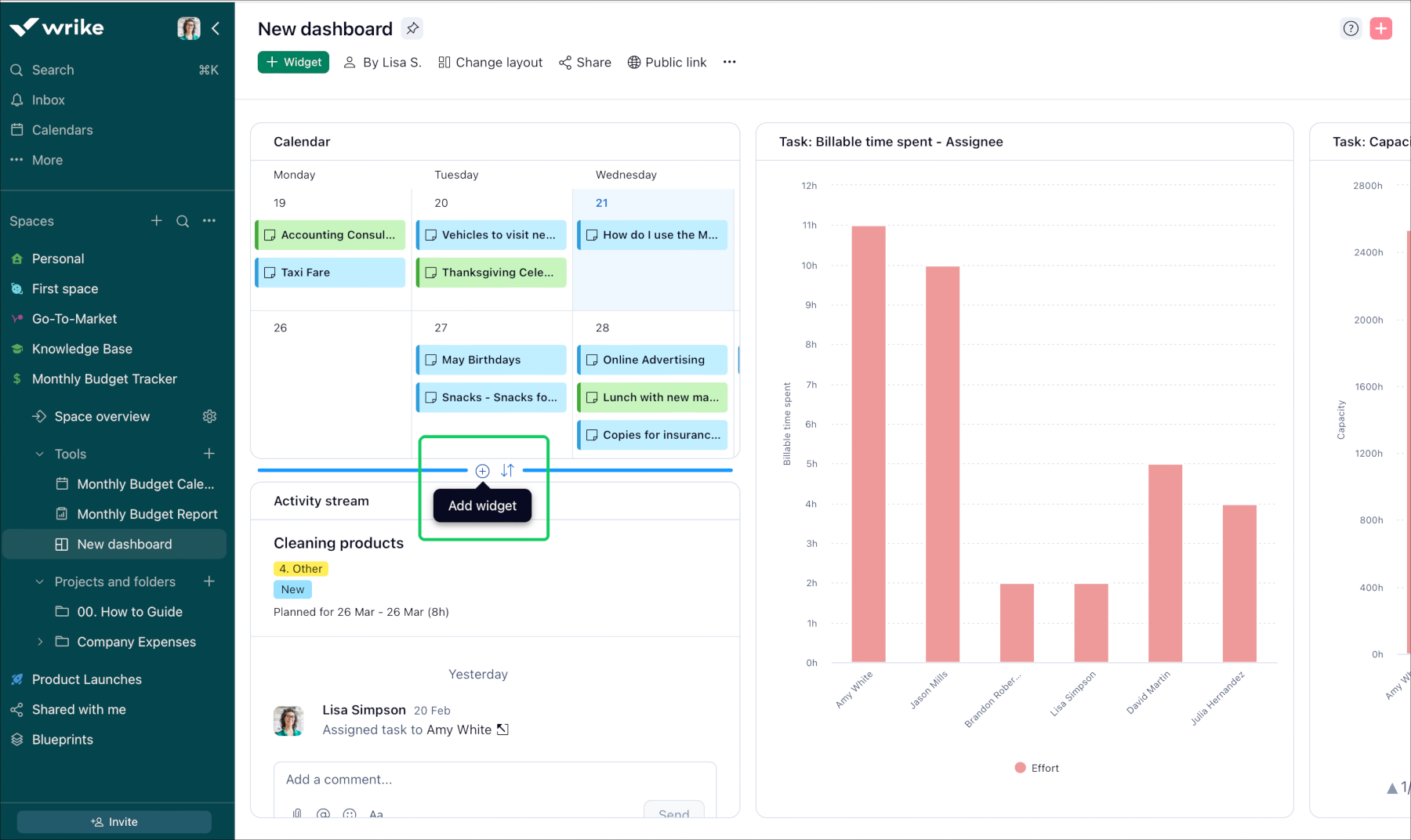 Creating widgets – Wrike Help Center