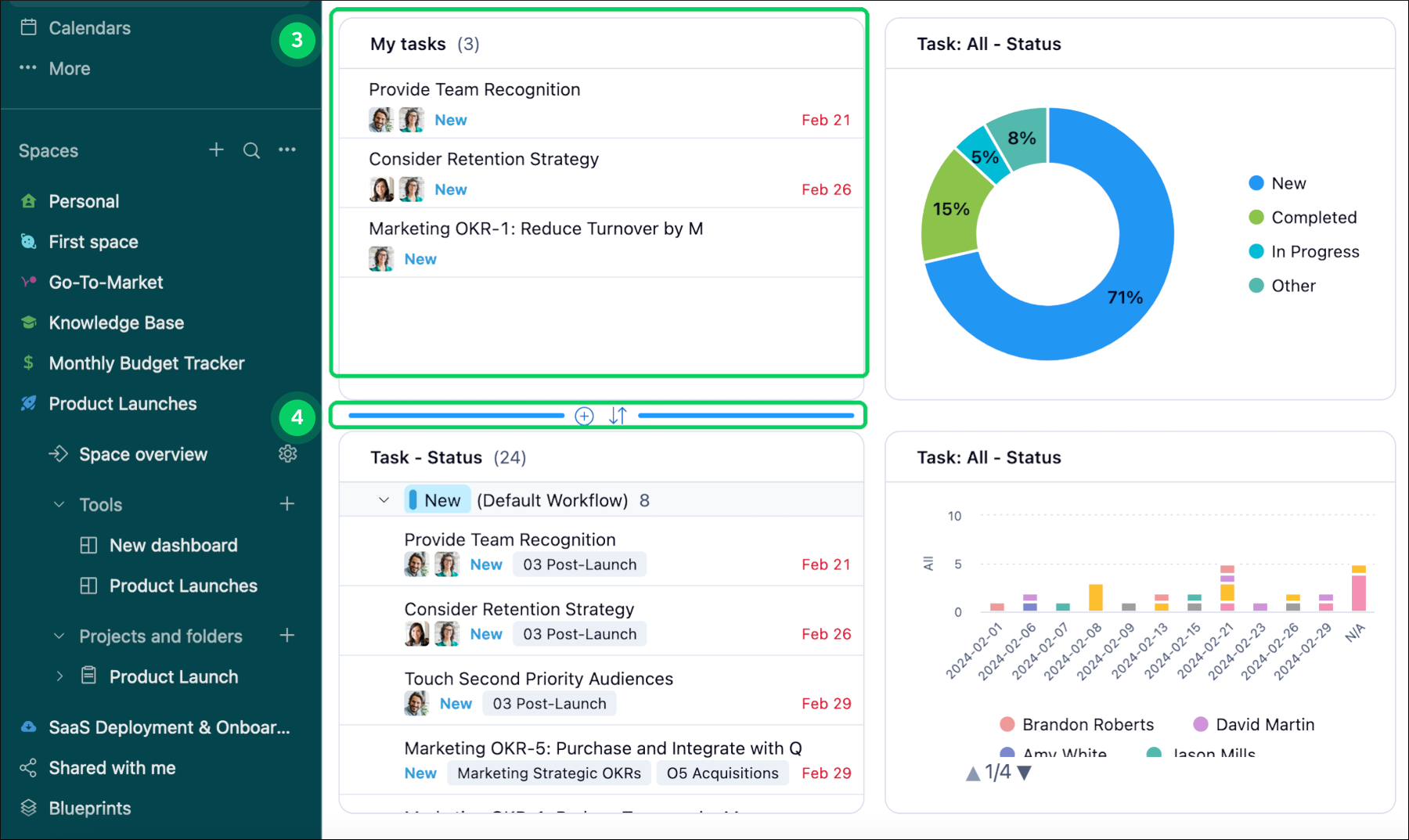Adjusting the widget's size – Wrike Help Center