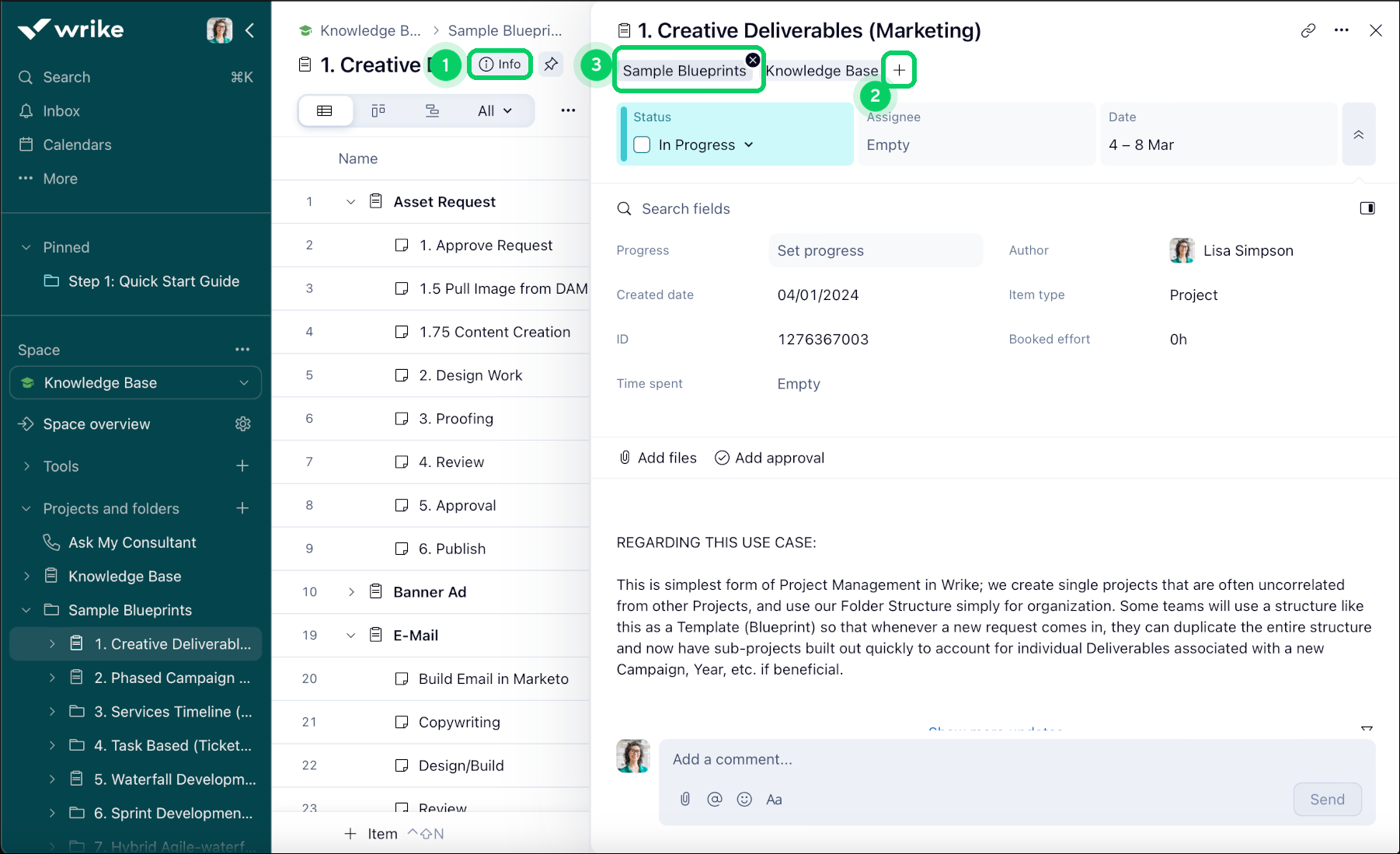 Creating Subprojects – Wrike Help Center