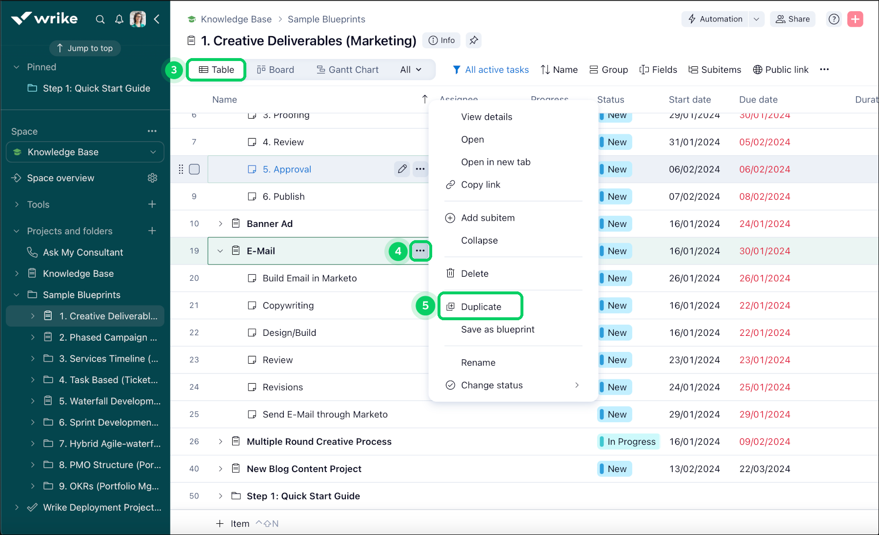 Duplicating Projects – Wrike Help Center