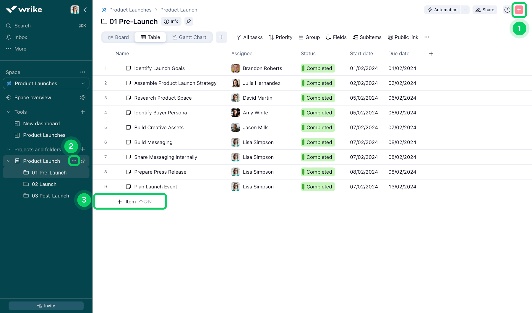 Creating Subfolders – Wrike Help Center