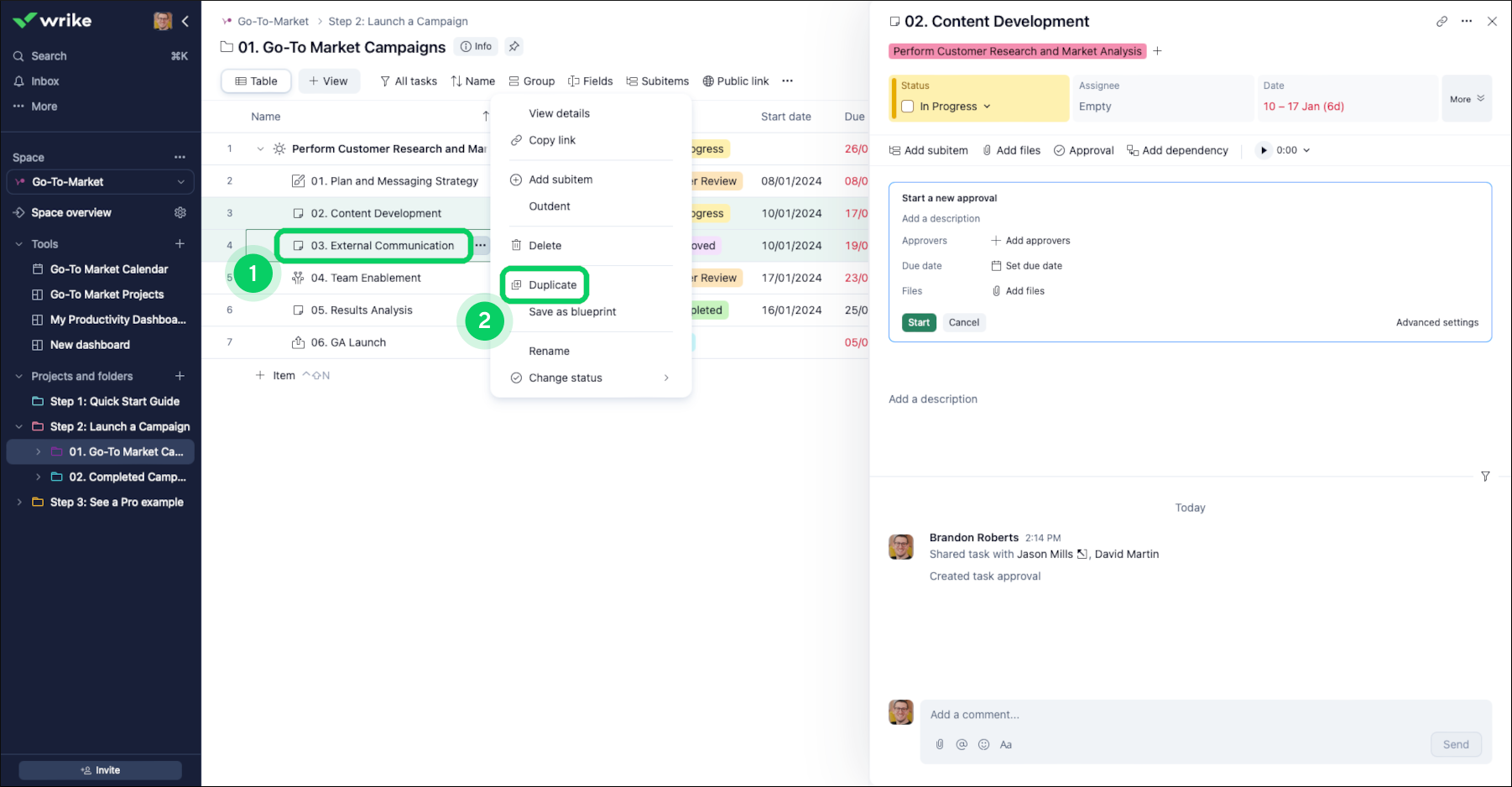 Duplicating Tasks – Wrike Help Center