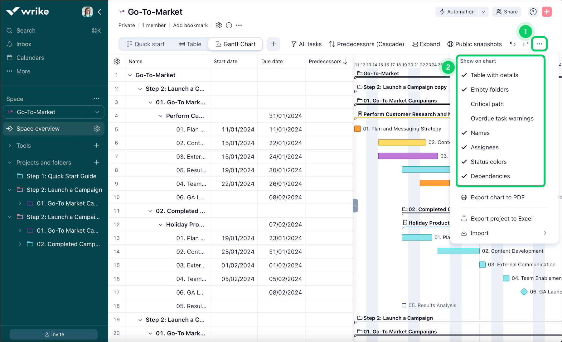 Gantt Chart in Wrike – Wrike Help Center