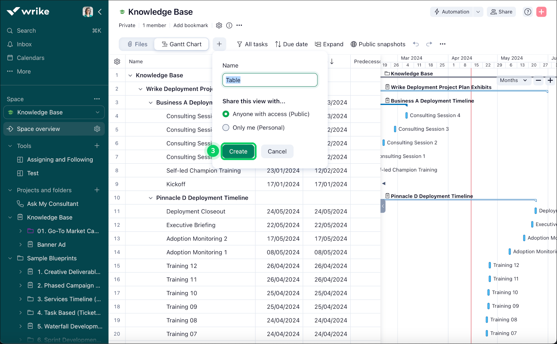 Table View in Wrike – Wrike Help Center