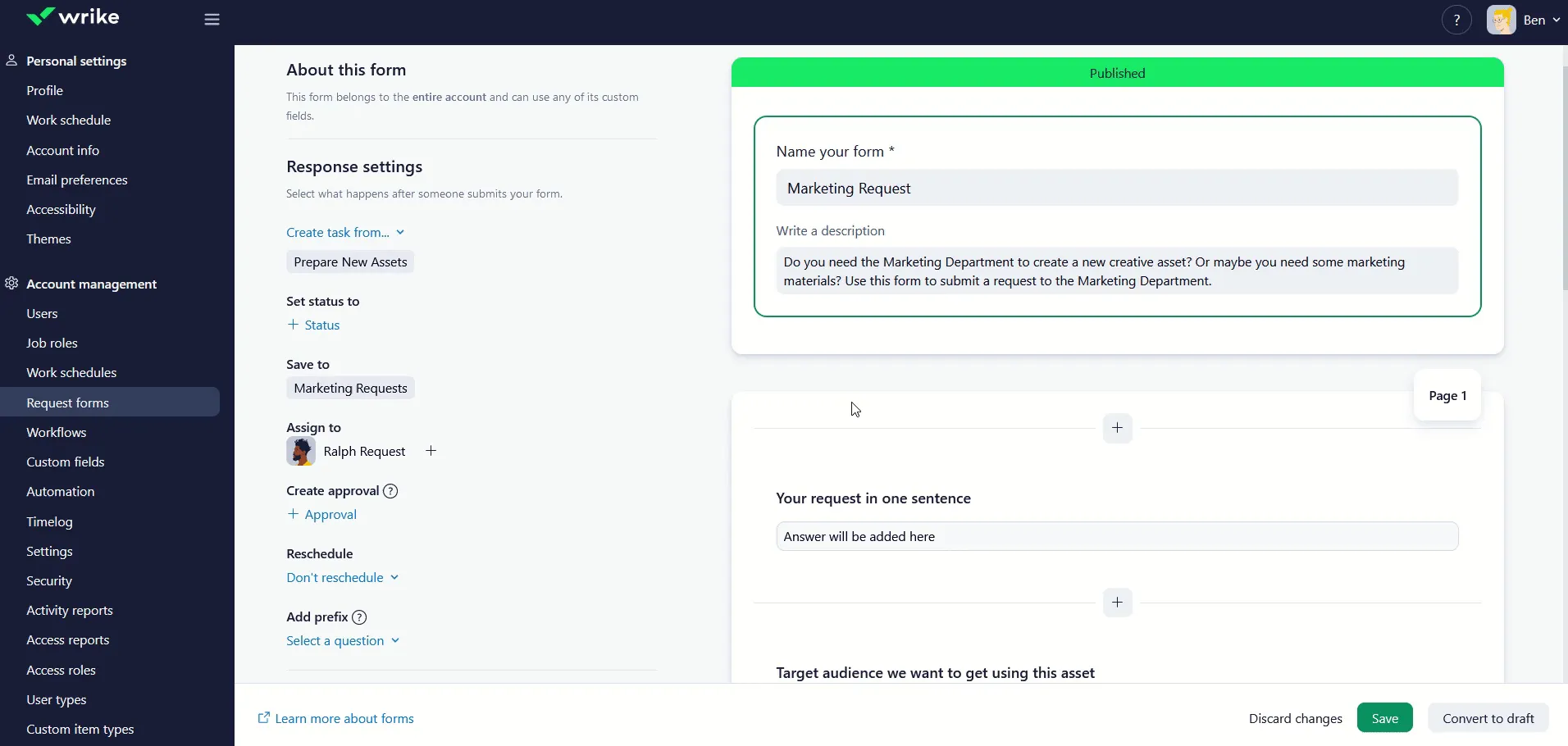 Creating Request Forms – Wrike Help Center Creating Request Forms – Wrike Help Center