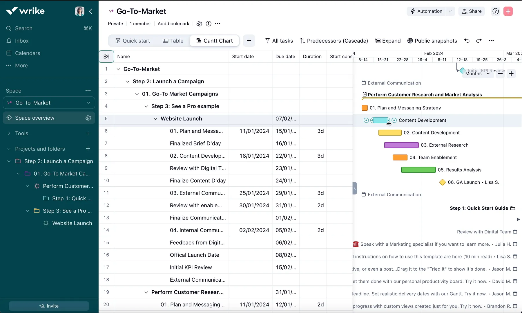Date Constraints On The Gantt Chart Wrike Help Center
