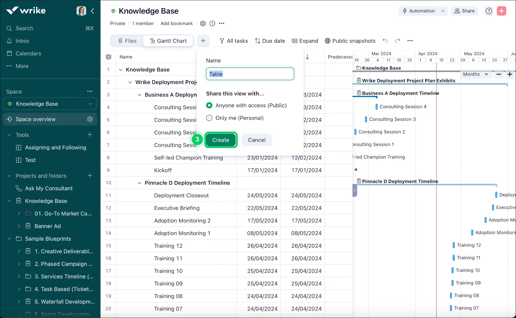 Table View in Wrike – Wrike Help Center