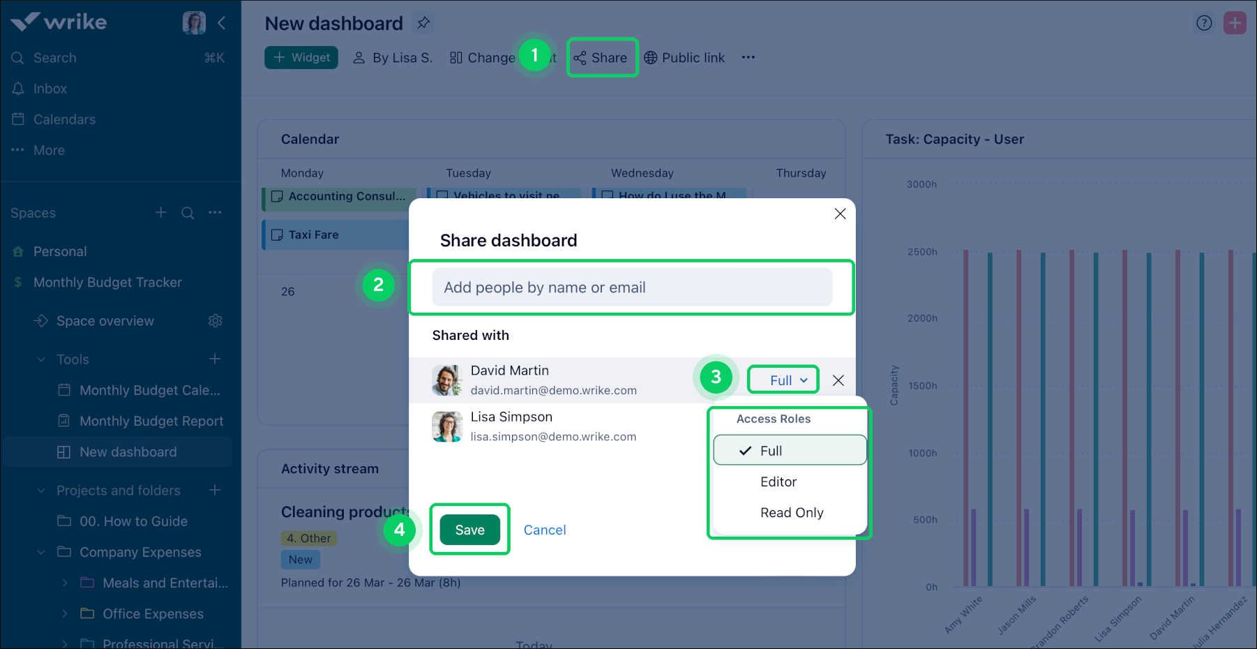 Sharing Dashboards internally and with Public Links – Wrike Help Center