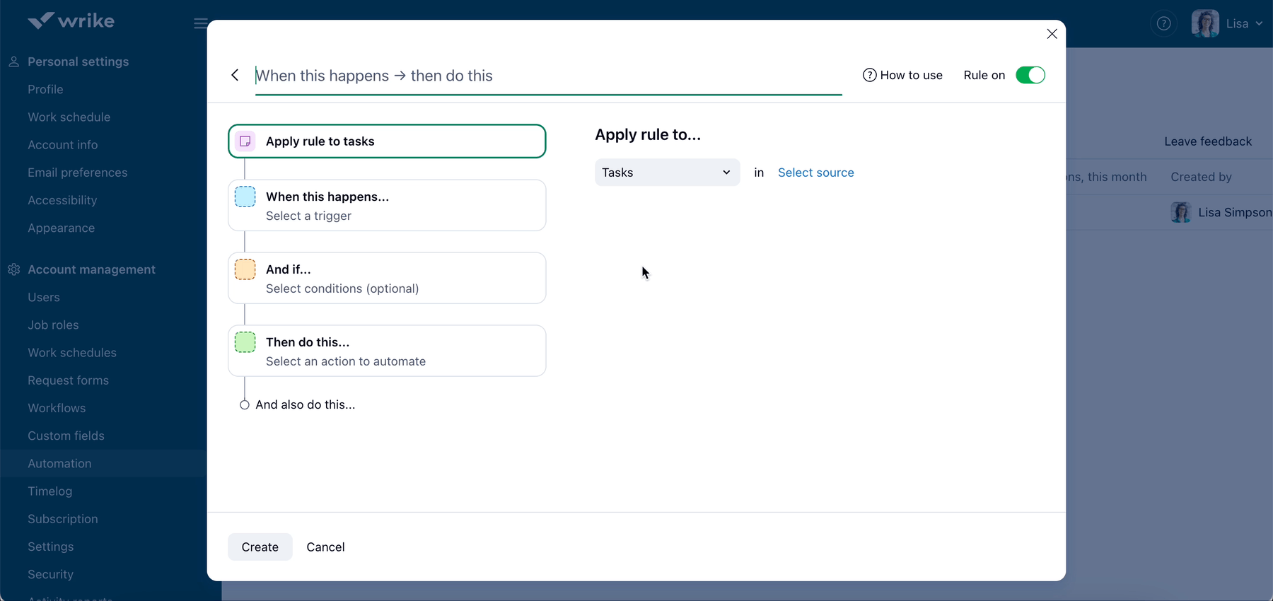 Creating Automation Rules – Wrike Help Center