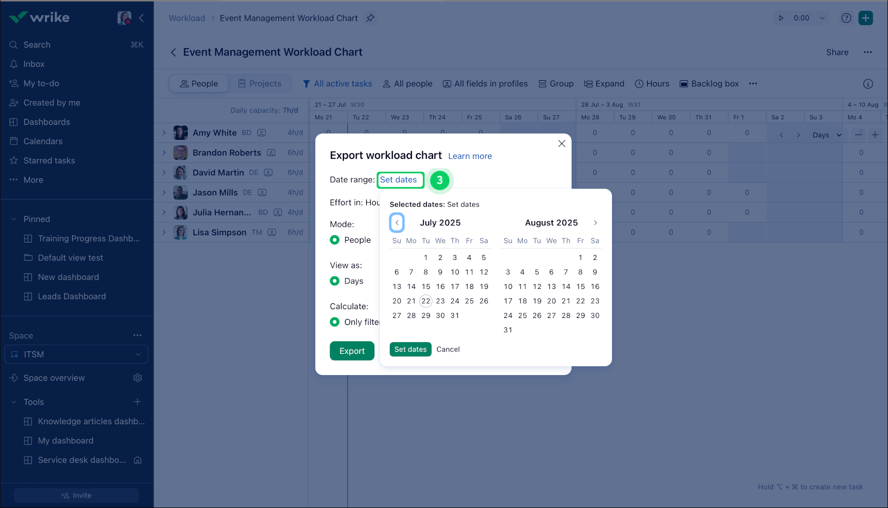 Exporting Workload Charts – Wrike Help Center