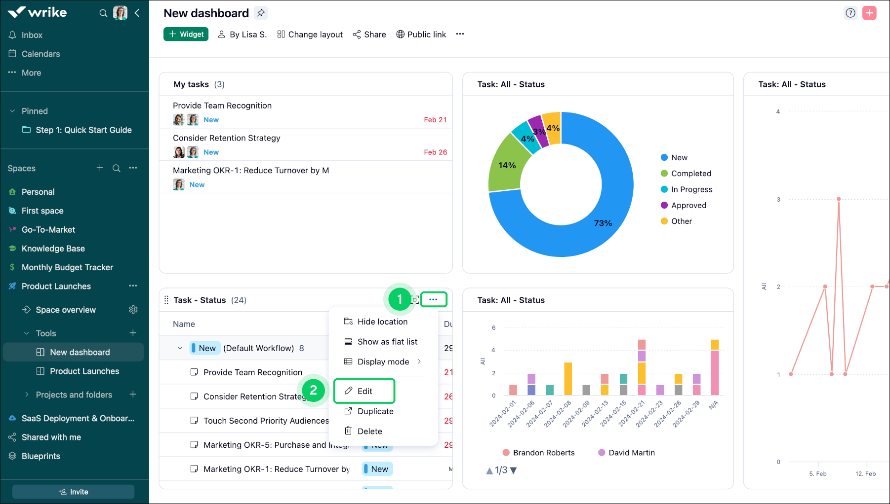 Widget Editor – Wrike Help Center