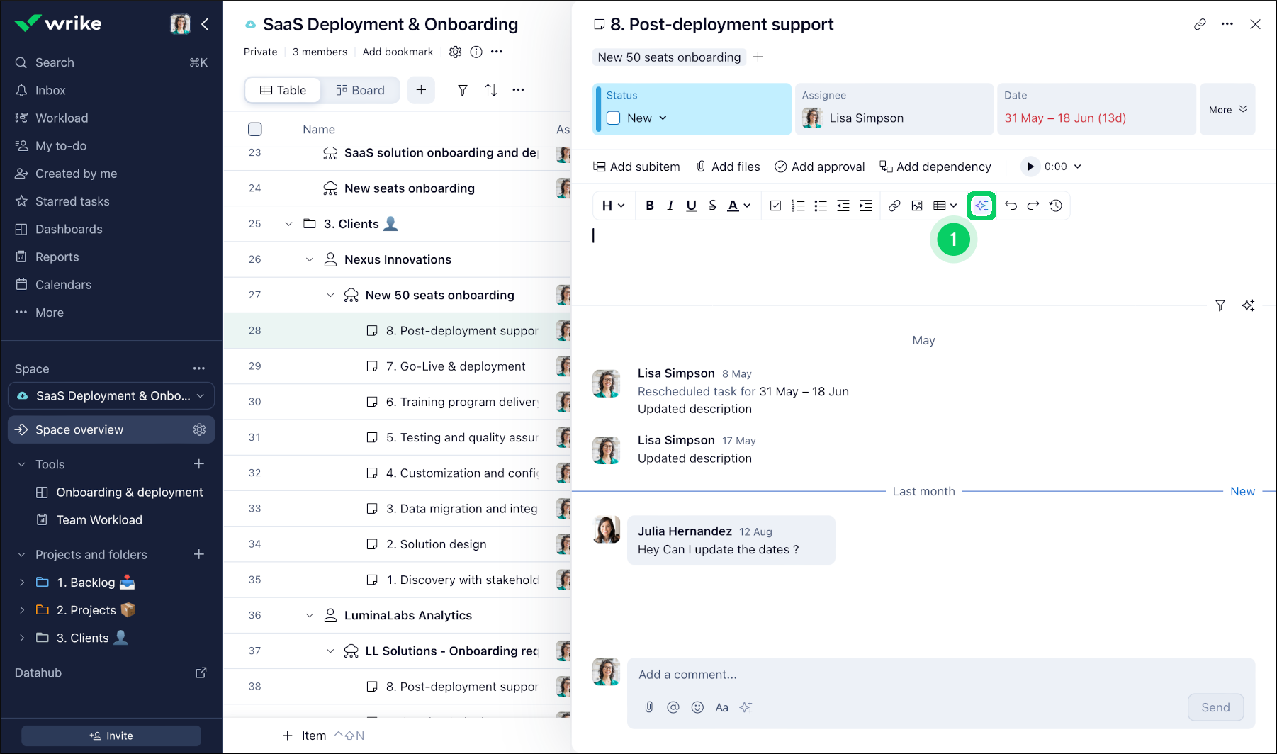 Generative AI – Wrike Help Center