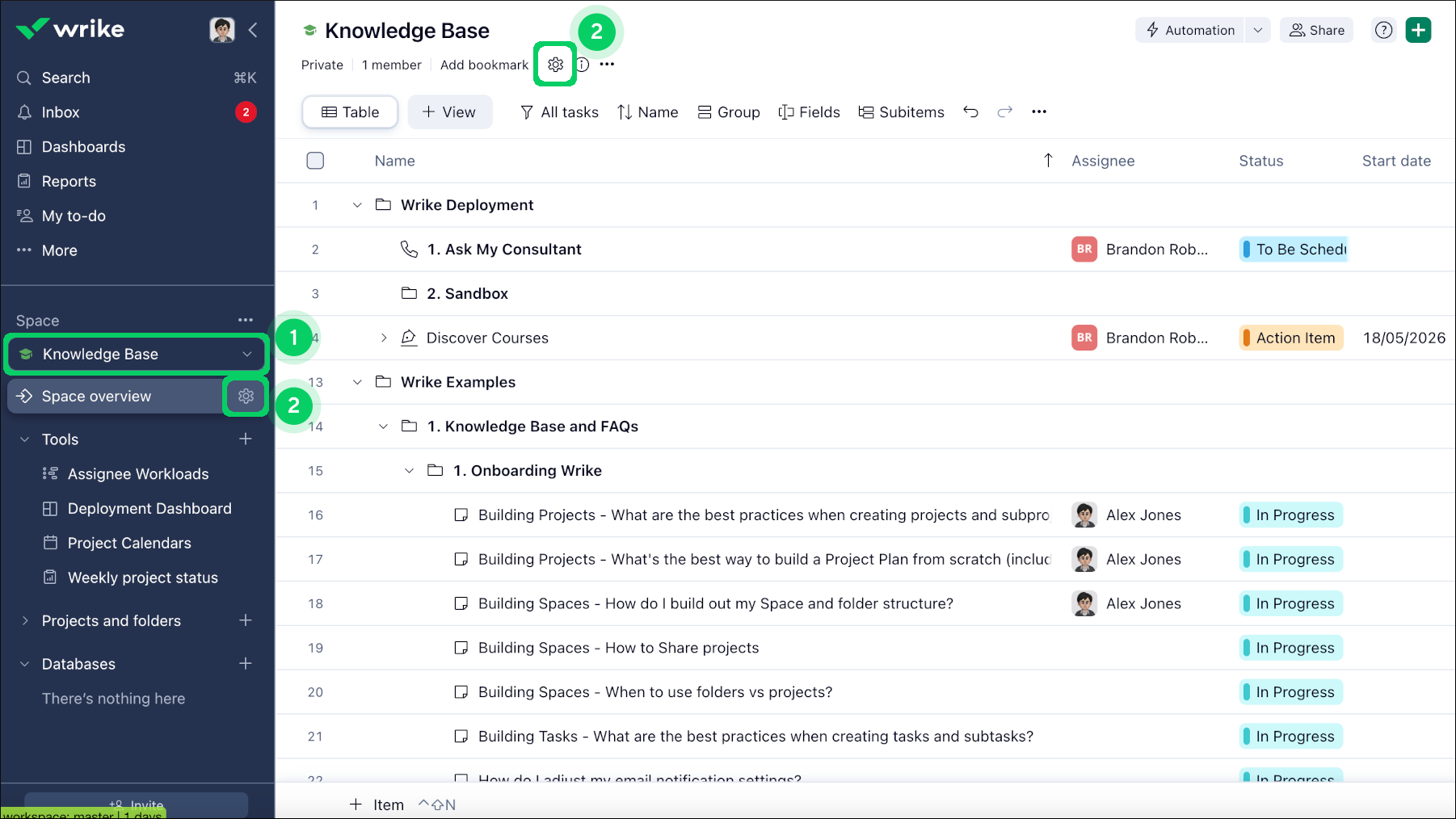 Creating a Space Workflow – Wrike Help Center