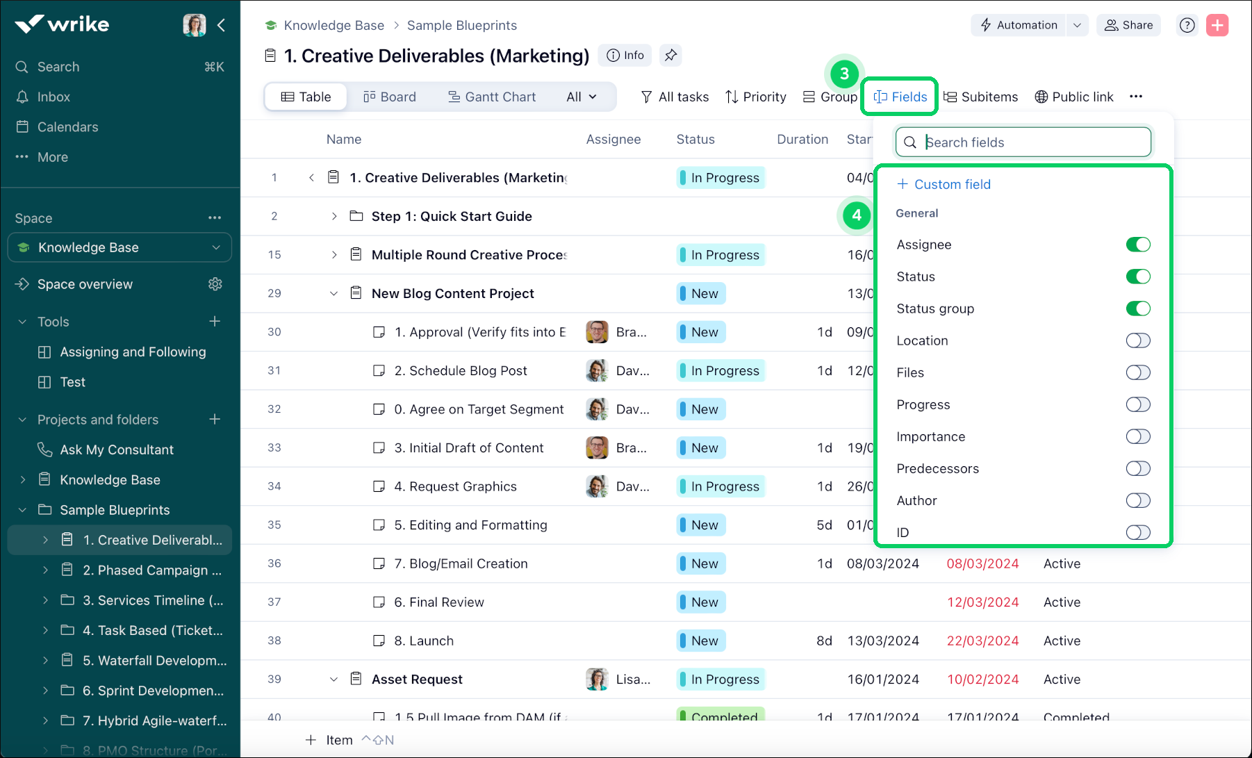 Grouping in Table View – Wrike Help Center