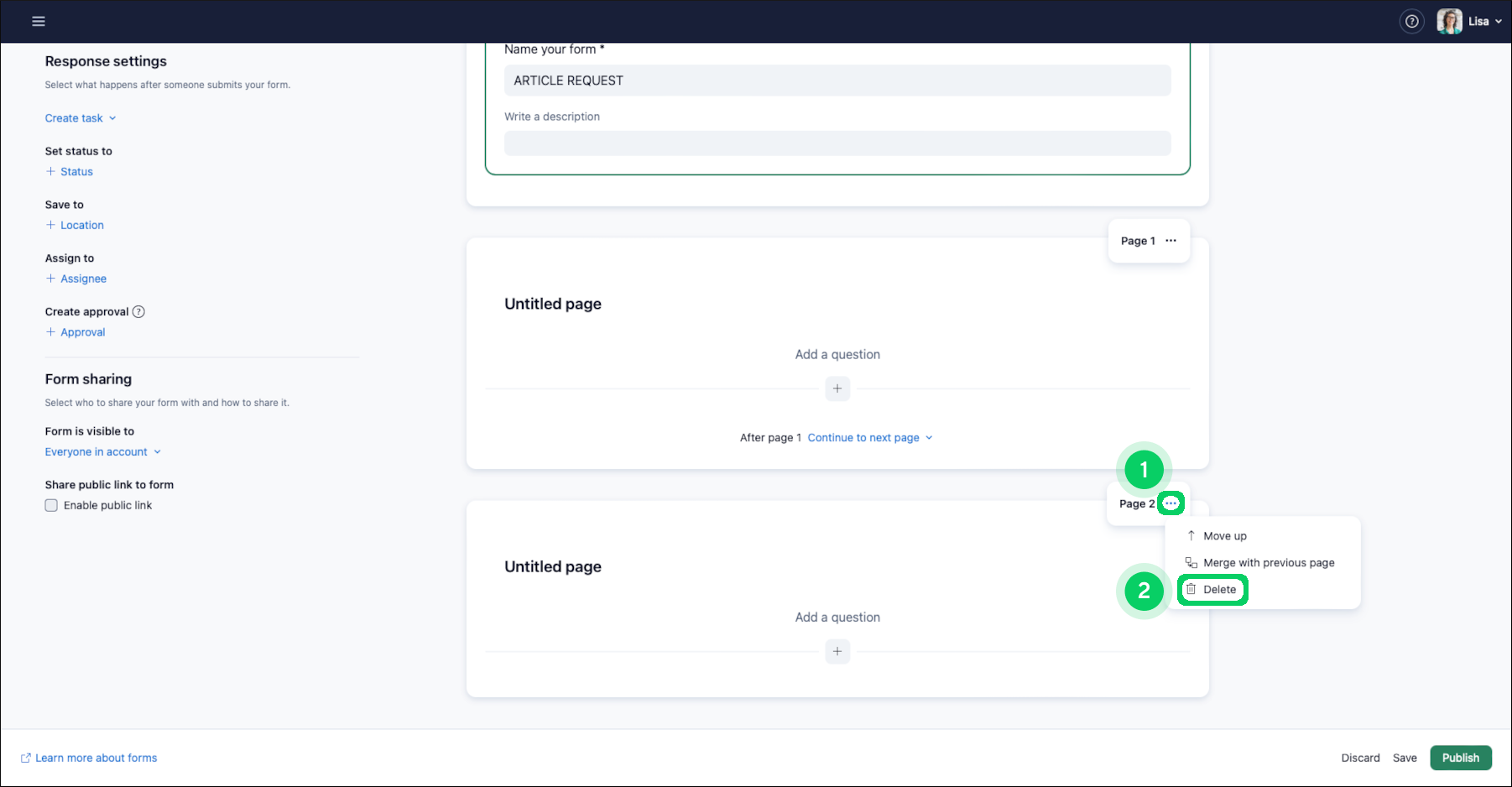 Creating Multipage Request Forms – Wrike Help Center