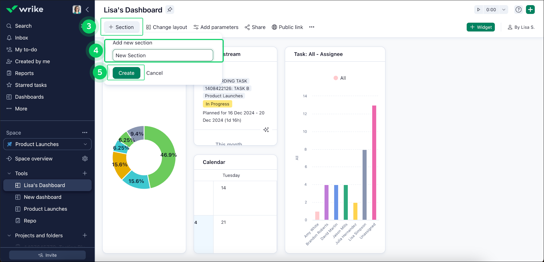 Using Sections to Organize Your Widgets – Wrike Help Center