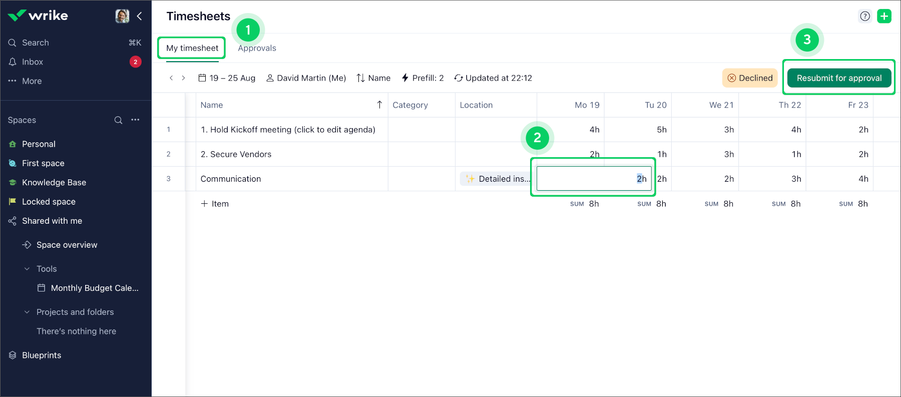 Timesheet Approvals – Wrike Help Center