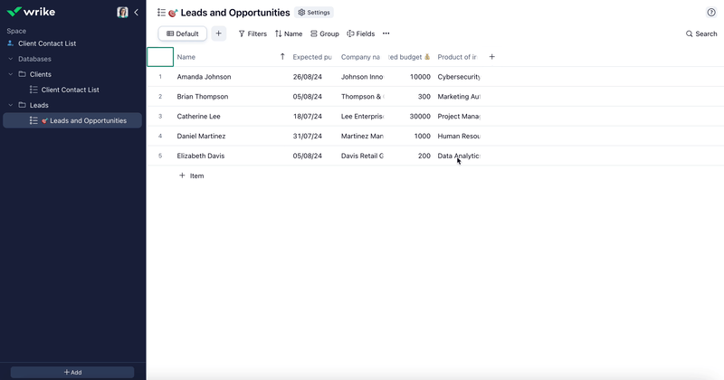 Connecting Database Data with Your Wrike Workspace – Wrike Help Center