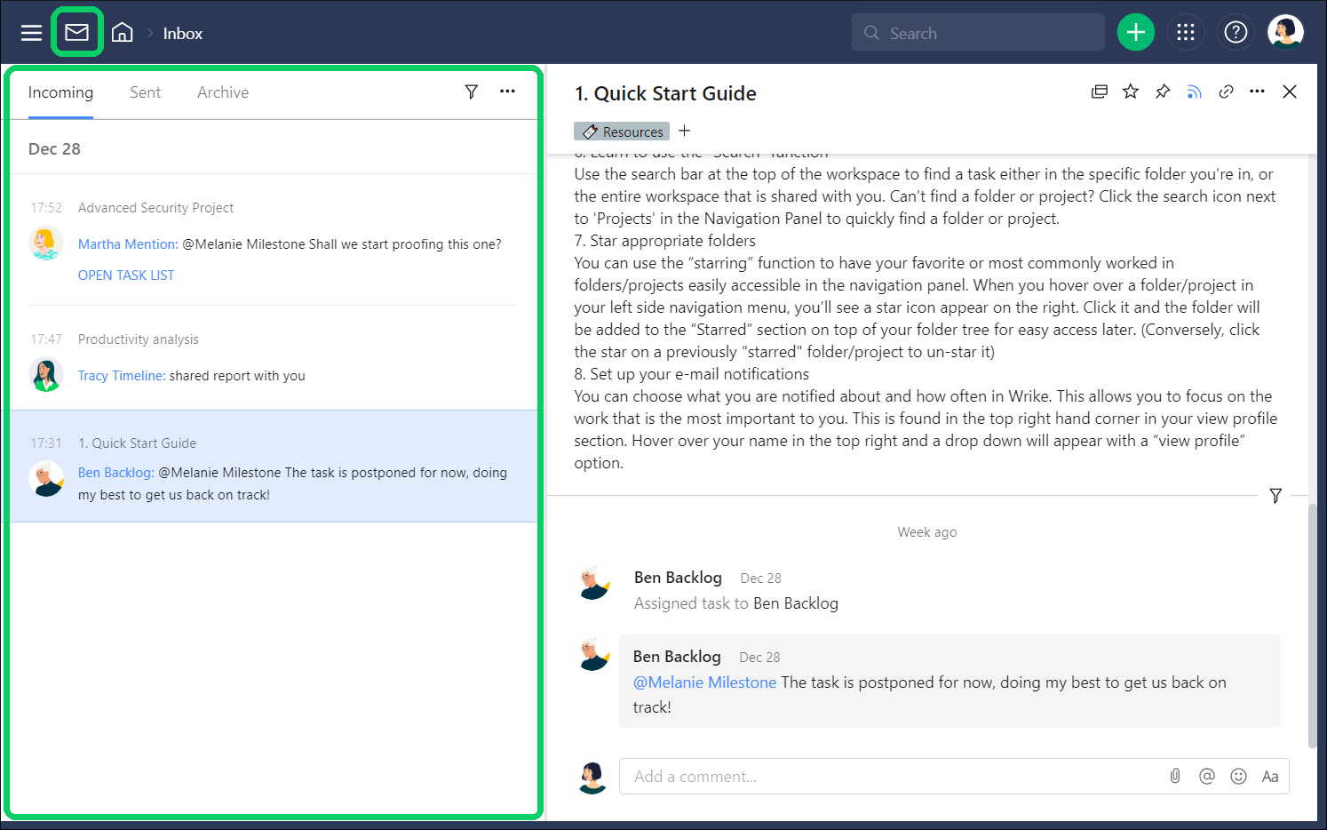 Step 5: Start Working and Collaborate – Wrike Help Center
