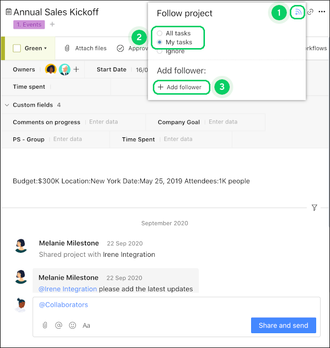 Following Projects – Wrike Help Center