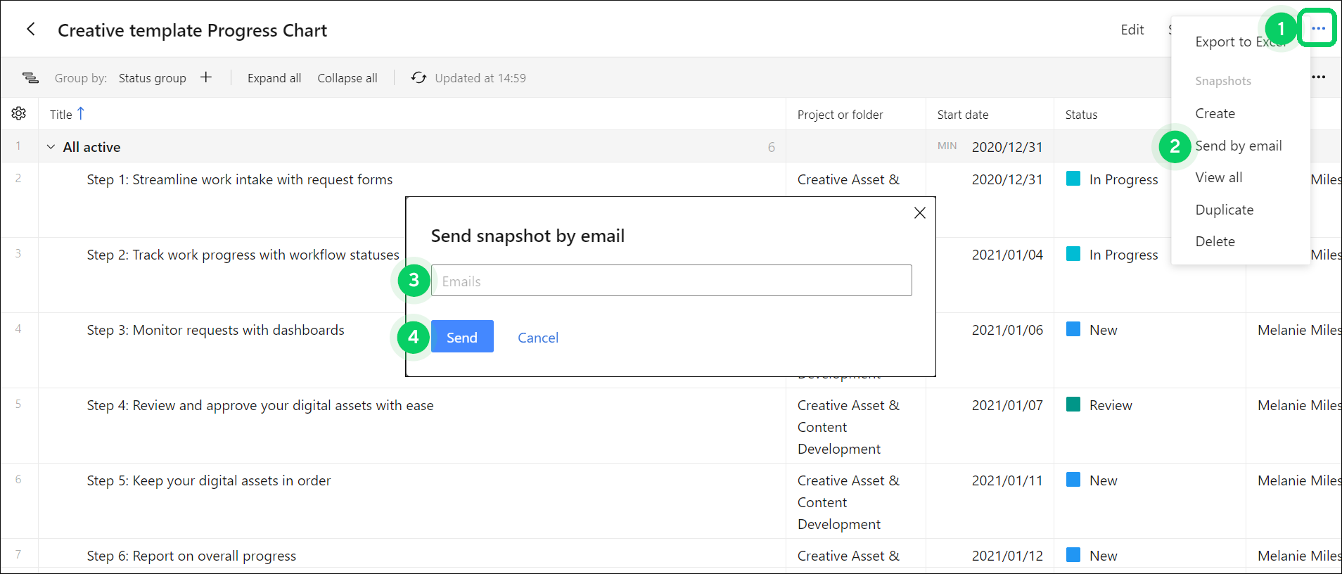Emailing Report Snapshots – Wrike Help Center