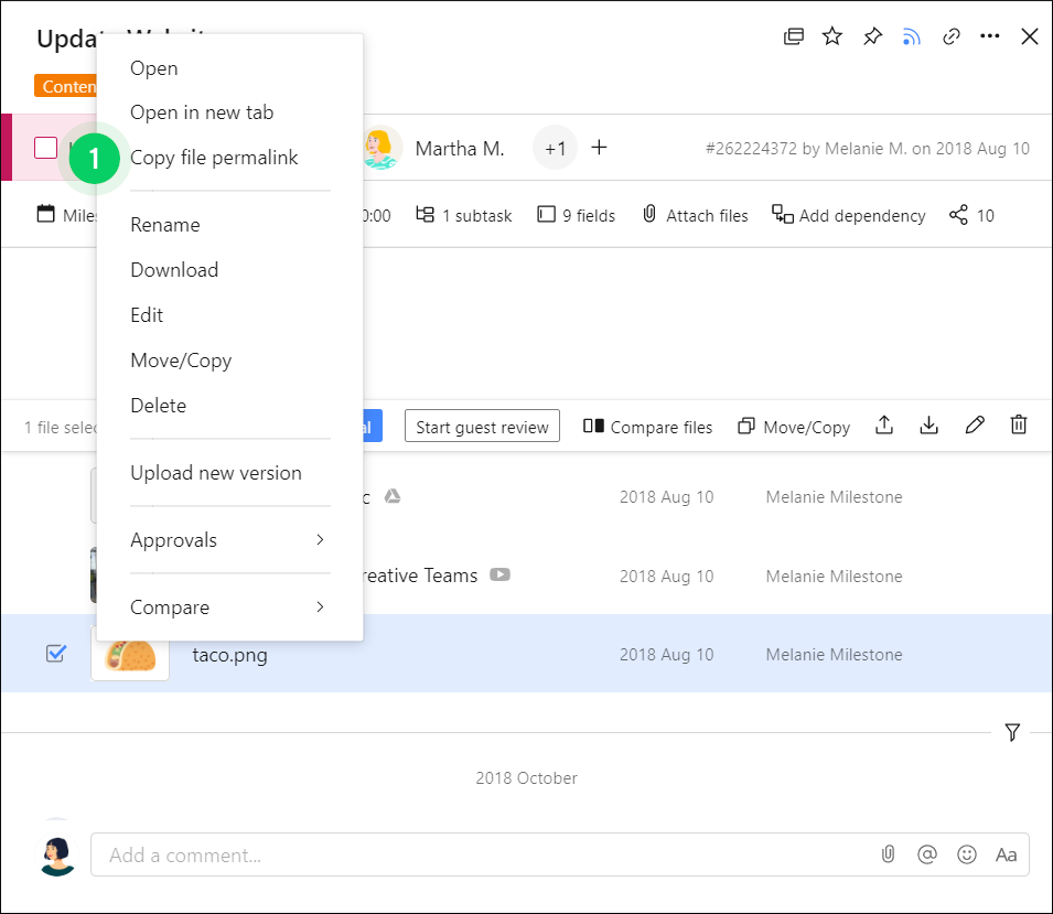 Sharing File Permalinks – Wrike Help Center