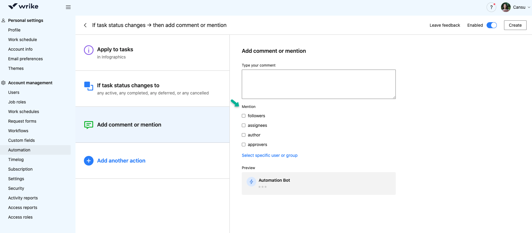 get Inbox message about specical tasks – Wrike Help Center